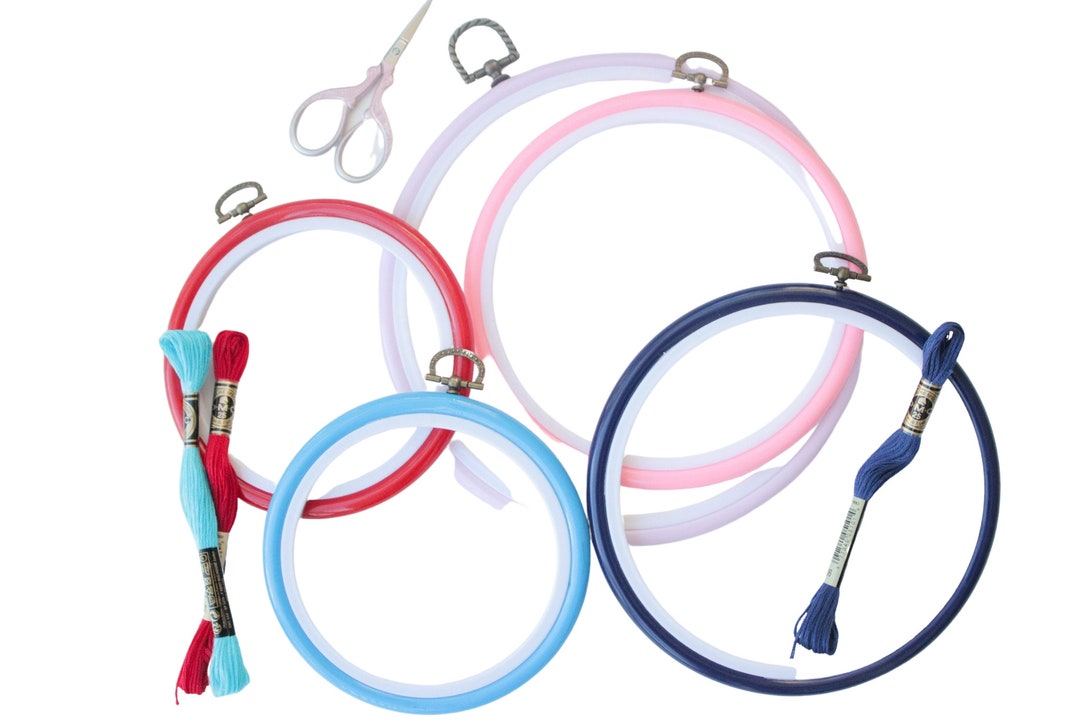 Embroidery Plastic Hoop, Color Hoop, Cross Stitch Hoop, Flexi Hoop for ...