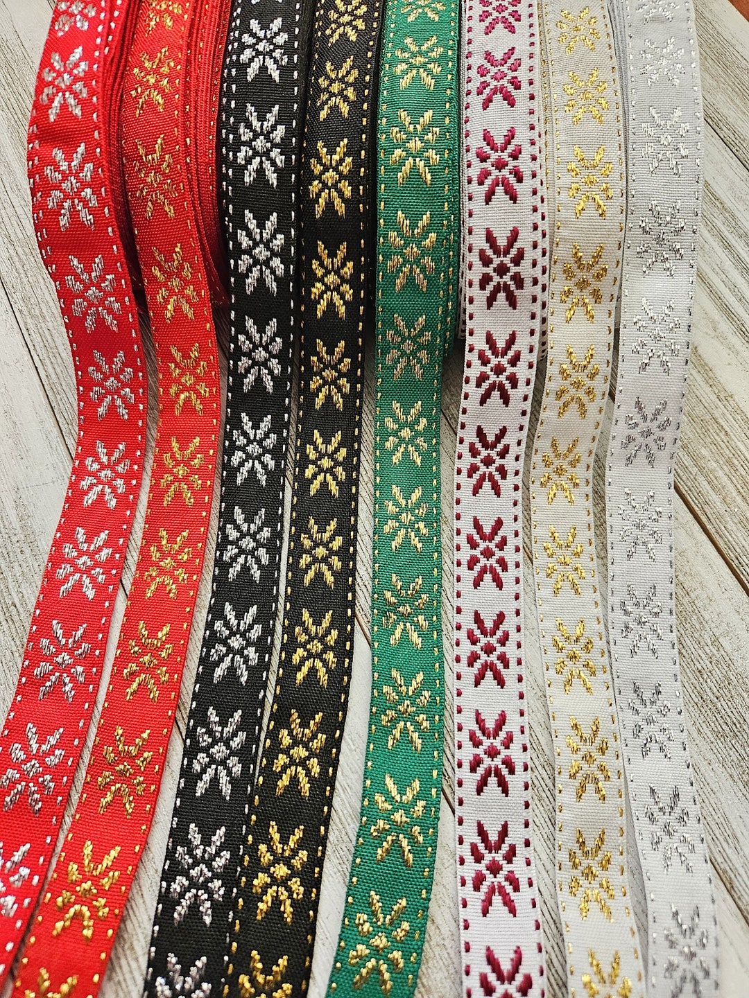 1 Yard Christmas Polyester Ribbon 18mm/ Trim for Quilting/ Trim for ...