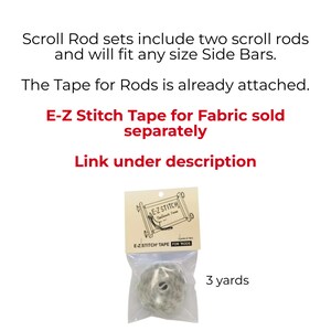 E-Z Stitch Scroll Rods NO Basting System 18 / 20 / 22 / 24 Set of Two ...