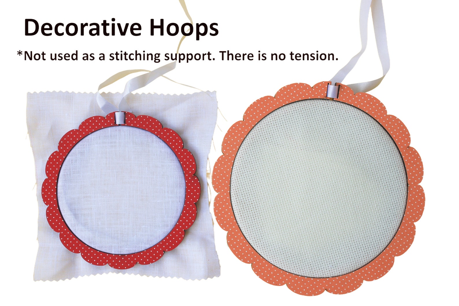 Decorative Hoops Covered With Fabric, Embroidery Hoops, Cross Stitch ...