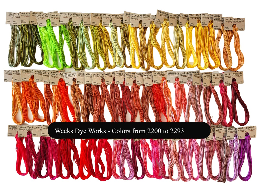 Weeks Dye Works - Colors From 2200 to 2293 *flat Shipping*/ Hand Over ...