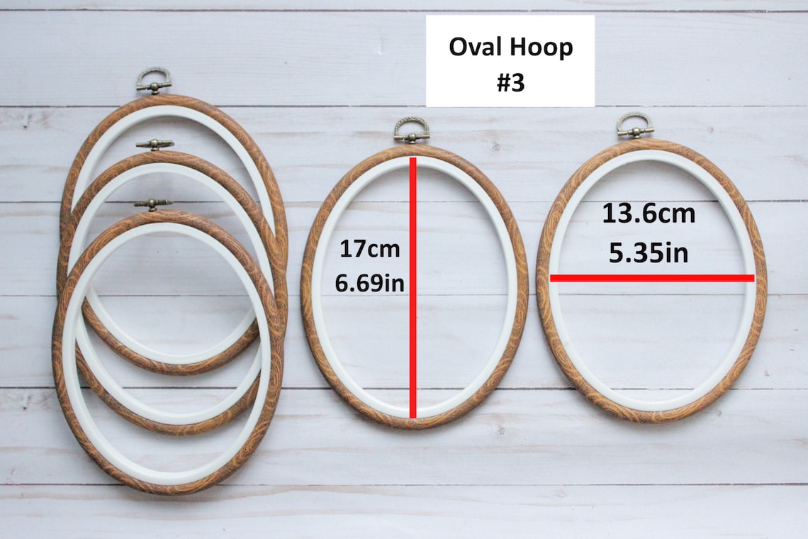 Oval Embroidery Hoop Wooden Imitation Hoop Cross Stitch - Etsy