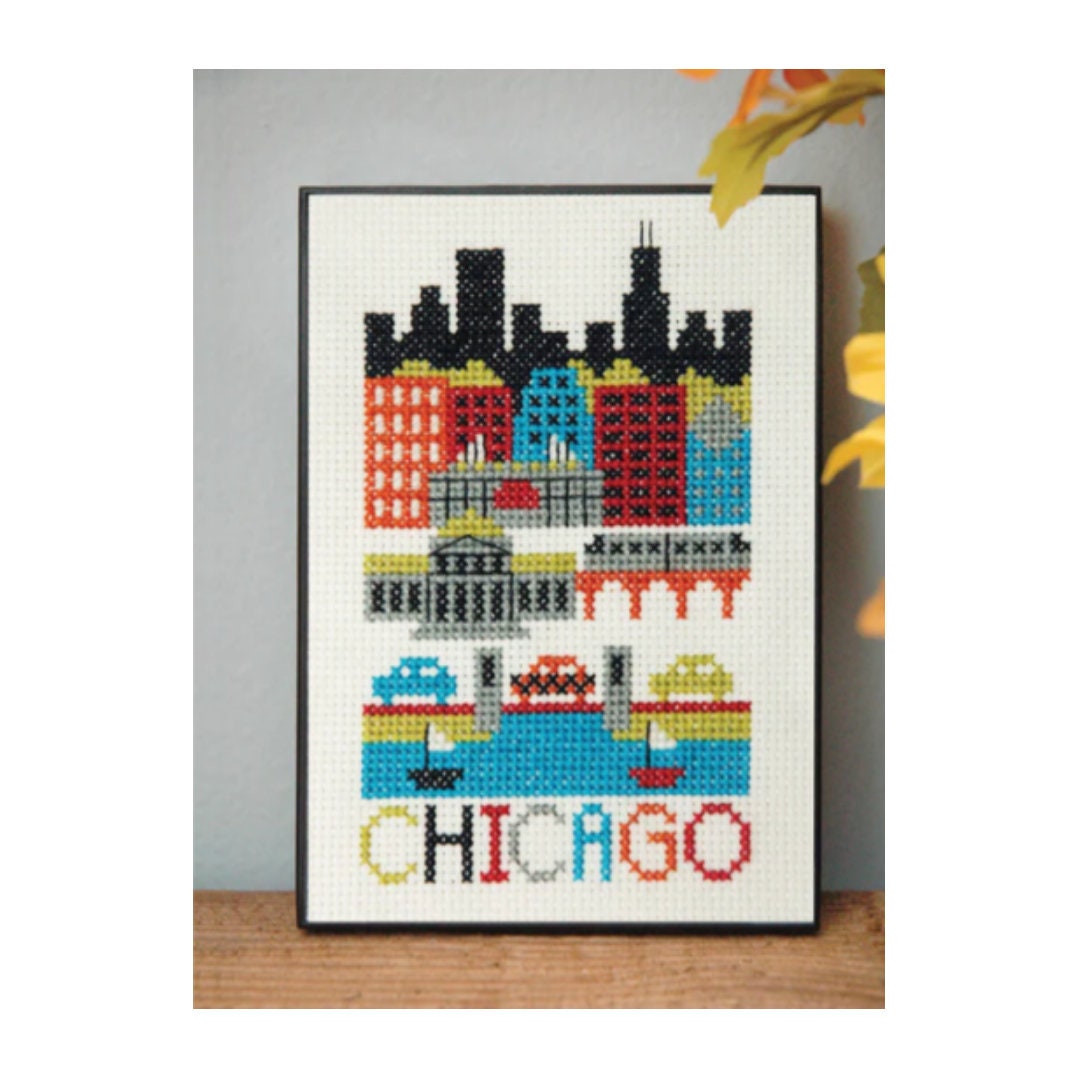 Cross Stitch Pattern chicago by Tiny Modernist, Physical Pattern, Cross ...