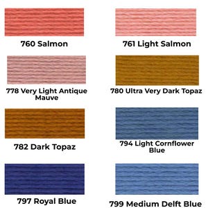 Part 1- Size 8 DMC Perle Cotton Ball- 1 (one) Unit Ball (C0LORS From 01 ...