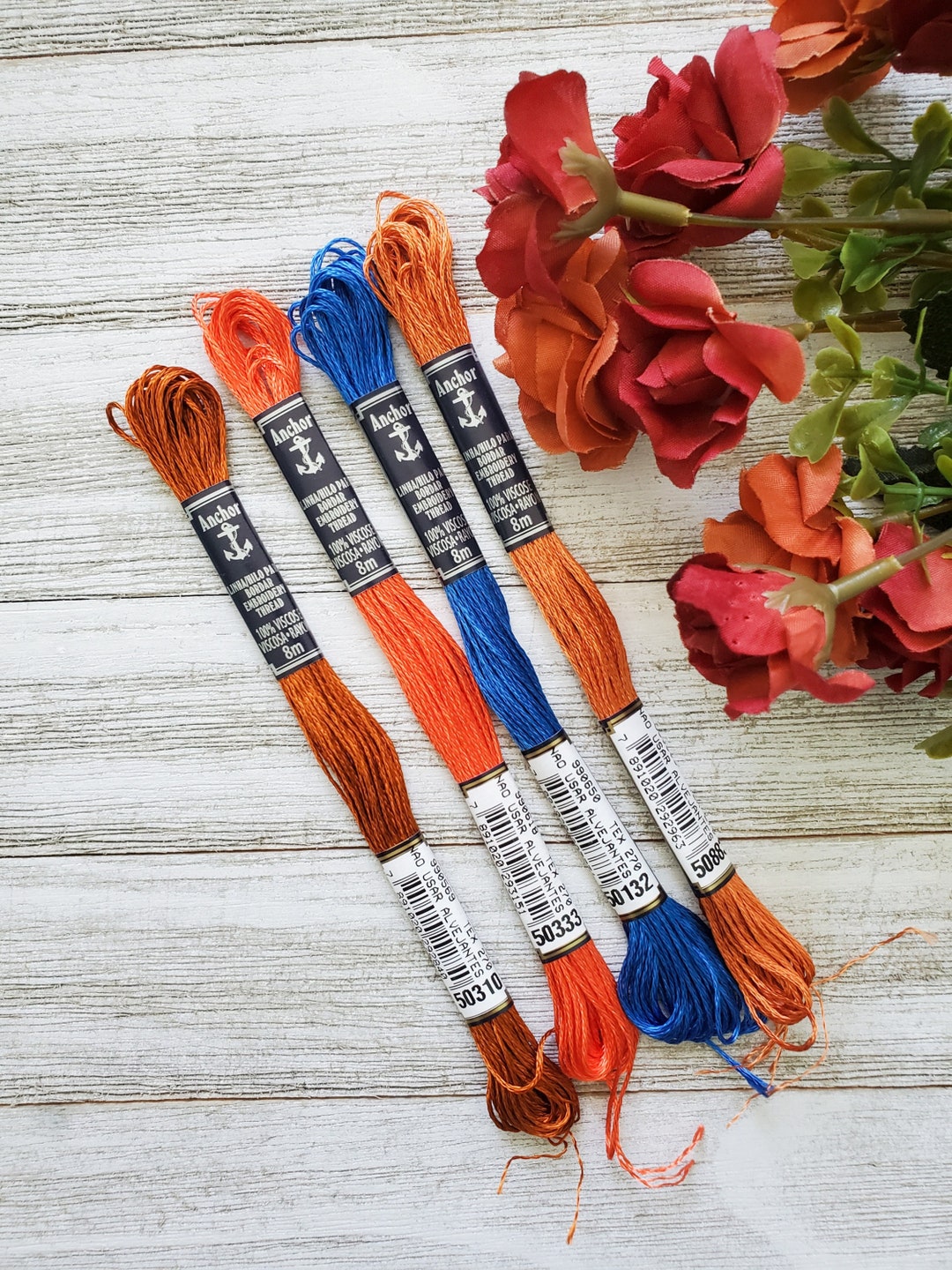 Set 4x Anchor Rayon Floss, Anchor Threads, Satin Floss, Satin Thread ...