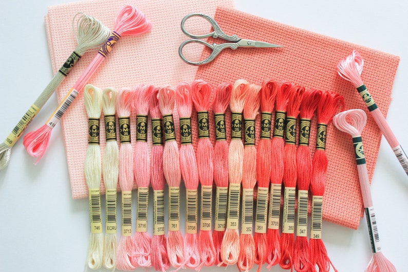 20x DMC Flosses, Dmc Threads, DMC Kit, Dmc Set of Colors, Dmc Cotton ...