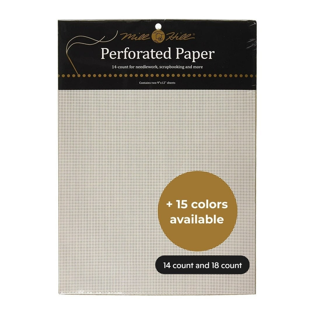 2 Sheets 14ct and 18ct Perforated Paper Mill Hill - 9" X 12" / 2 per ...
