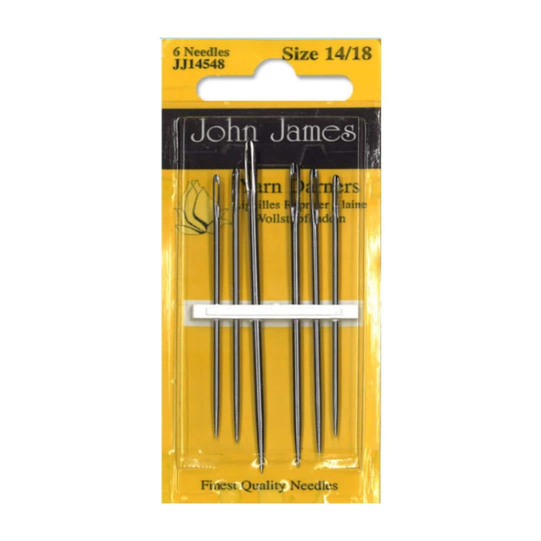 John James Yarn Darners Needles - Size 14/18 - Pack 6 Needles/ Short ...