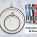 Set 10x Mini Wooden Keychain Embroidery Hoops, Hoop for Cross Stitch ...