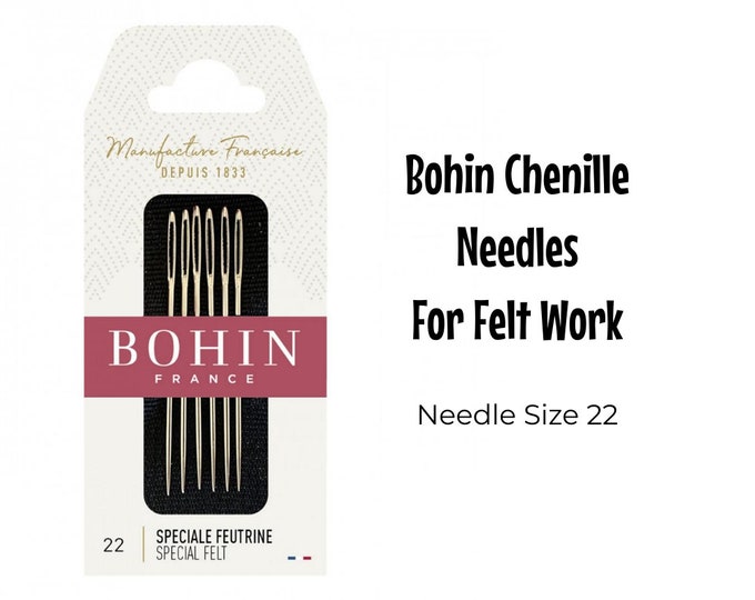 Bohin Needles for Felt Hand Work Needle Size 22 - Fine Point to ...
