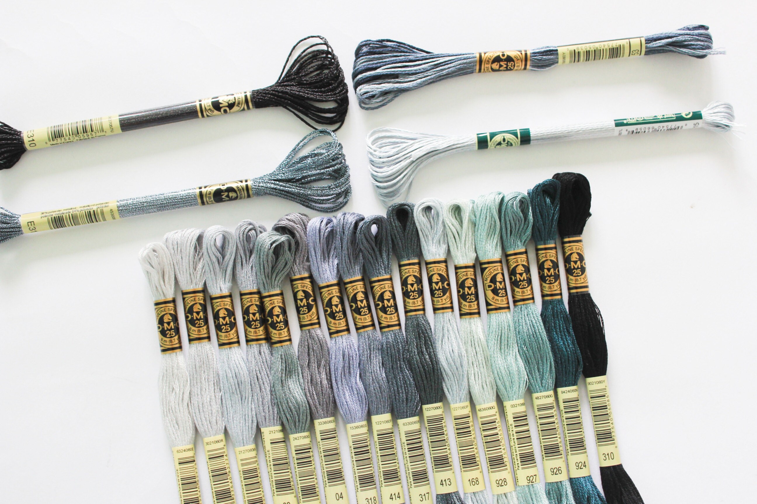 20x DMC Grey Shades Dmc Floss DMC Kit Dmc Threads Dmc | Etsy