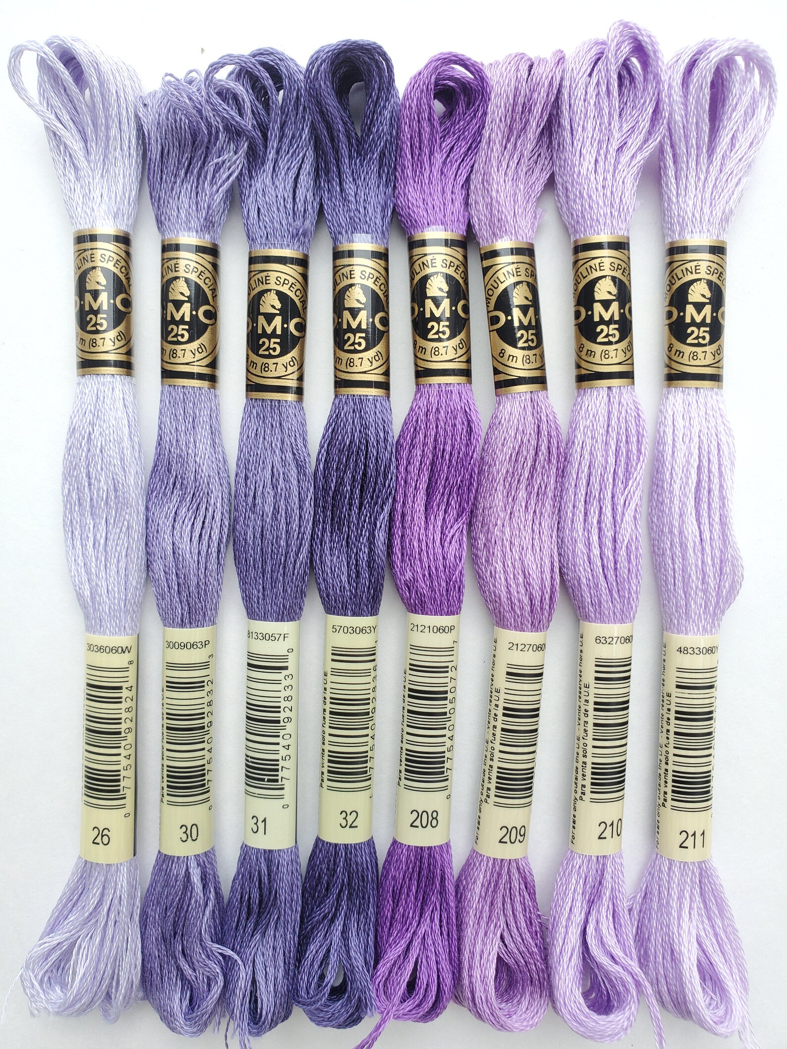 8x Purple DMC Flosses Dmc Threads DMC Kit Dmc Set of - Etsy