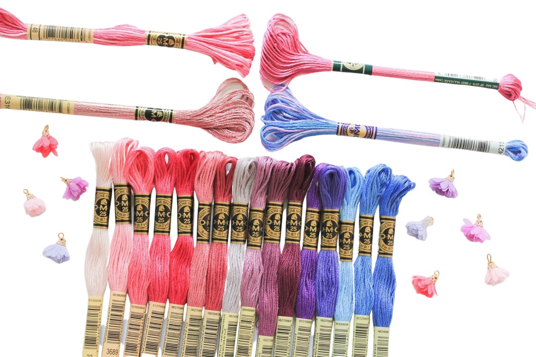 20x DMC Flosses, Dmc Threads, DMC Kit, Dmc Set of Colors, Dmc Cotton ...
