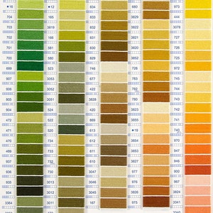 DMC Actual/real Color Card, Dmc Floss Card, Dmc Shade Card, Dmc Samples ...