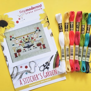 Cross Stitch Pattern "a Stitcher's Garden" by Tiny Modernist - Physical ...