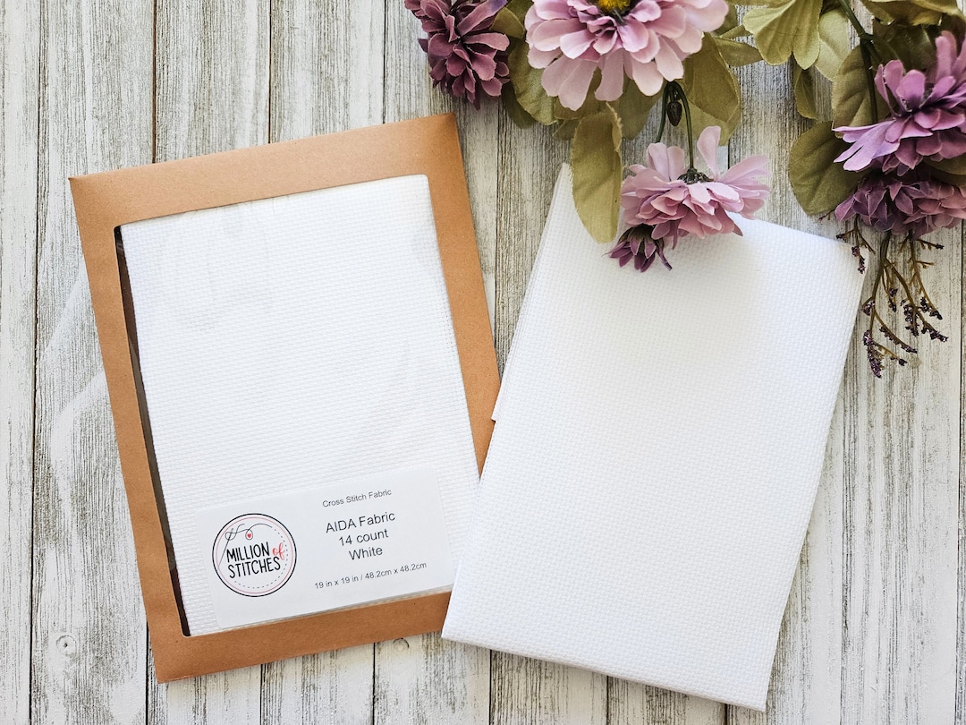 14 Count AIDA White 19 X 19 48.2cm X 48.2cm by Million of Stitches ...