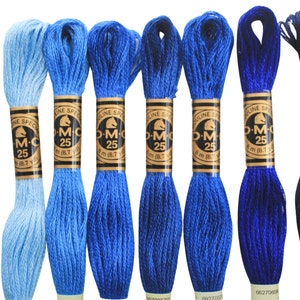 8x Blue DMC Flosses, Dmc Threads, DMC Kit, Dmc Set of Colors, Dmc ...