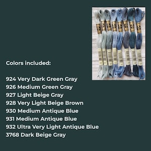 8x Grey DMC Flosses, Dmc Threads, DMC Kit, Dmc Set of Colors, Dmc ...