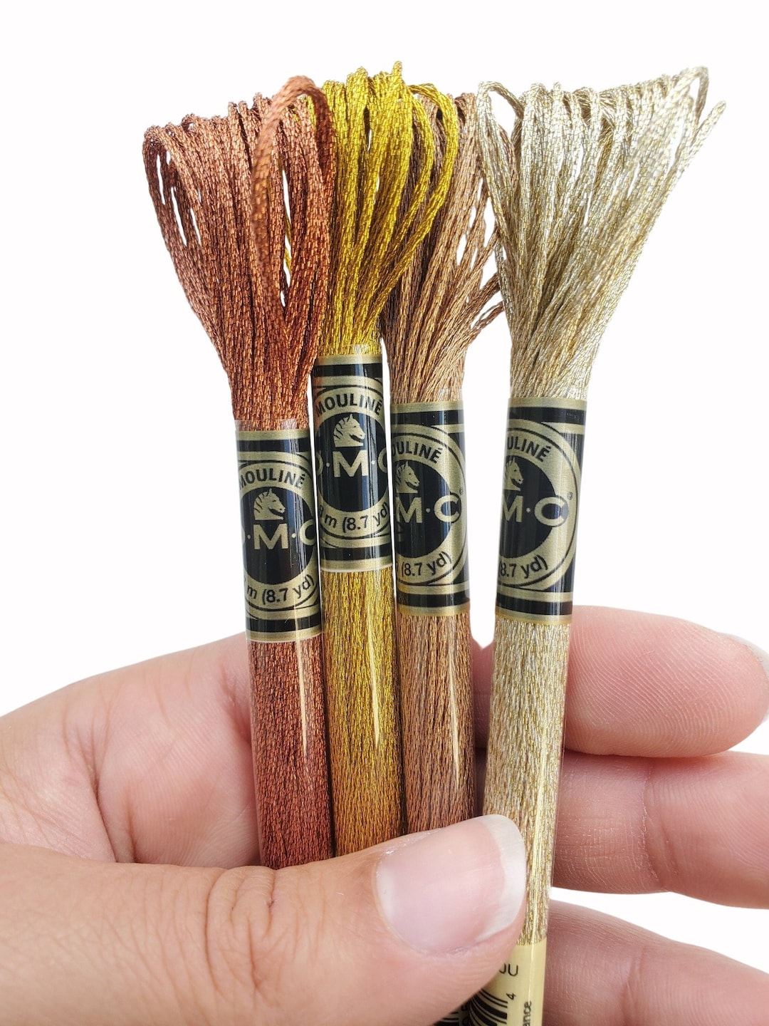 Set 4x DMC Light Effects, Metallic Floss,dmc Embroidery Threads,dmc ...