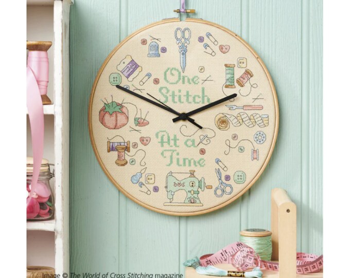 Cross Stitch Pattern "the Stitching Clock" by Tiny Modernist, Physical ...