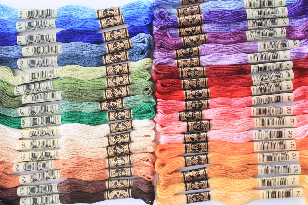 36x DMC Skeins Popular Colors, DMC Floss, DMC Kit, Dmc Threads, Dmc ...
