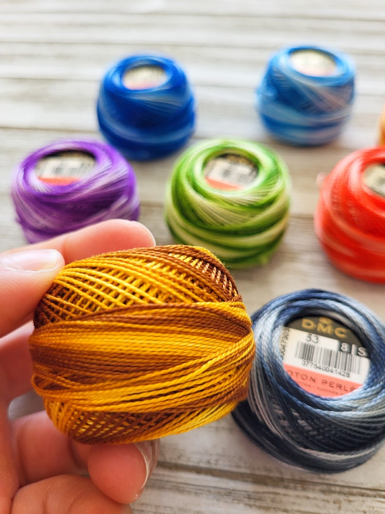 DMC Variegated Perle Cotton Ball - Size 8 Embroidery Floss (one Unit ...