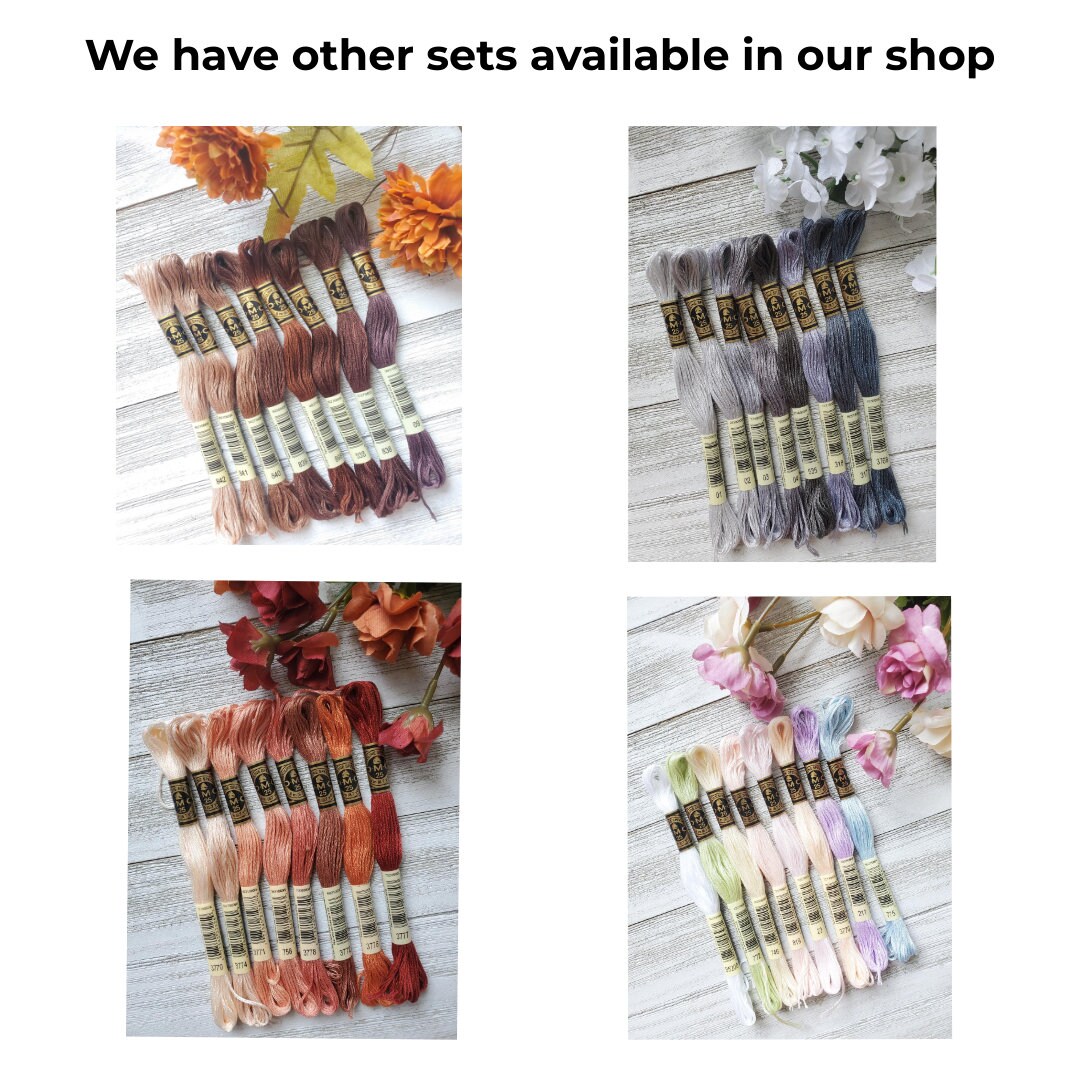 8x Blue DMC Flosses,dmc Threads, DMC Kit, Dmc Set of Colors, Dmc Cotton ...