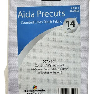 14 Count Aida Cloth 20" X 30" or 60" X 1 Yard by Design Works / Cross ...