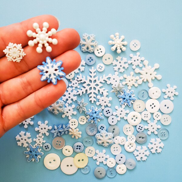 Snowflakes Buttons - Etsy