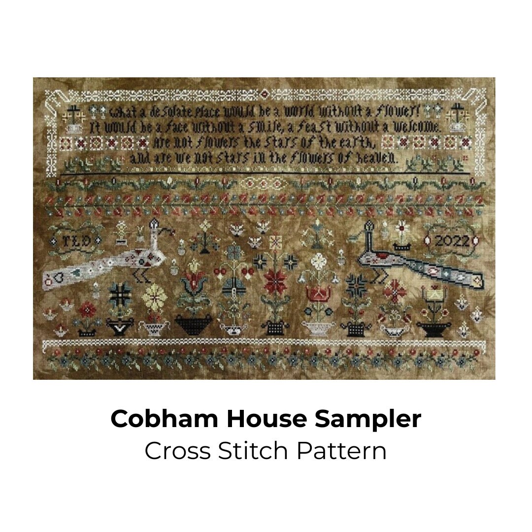 Cross Stitch Pattern "cobham House Sampler" by Rosewood Manor/ Vintage ...