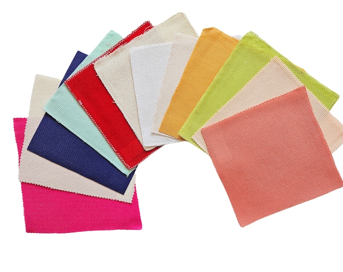 Set 12x 11 Count AIDA Fabric Cut 7