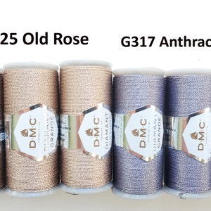 DMC Diamant Grande Metallic Thread (art. 381), Hand Embroidery Thread ...