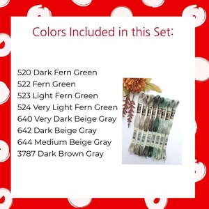 8x Green/gray DMC Flosses, Dmc Threads, DMC Kit, Dmc Set of Colors, Dmc ...