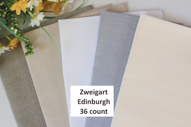 36ct ZWEIGART Edinburgh Linen / Evenweave Linen / Linen for Cross ...
