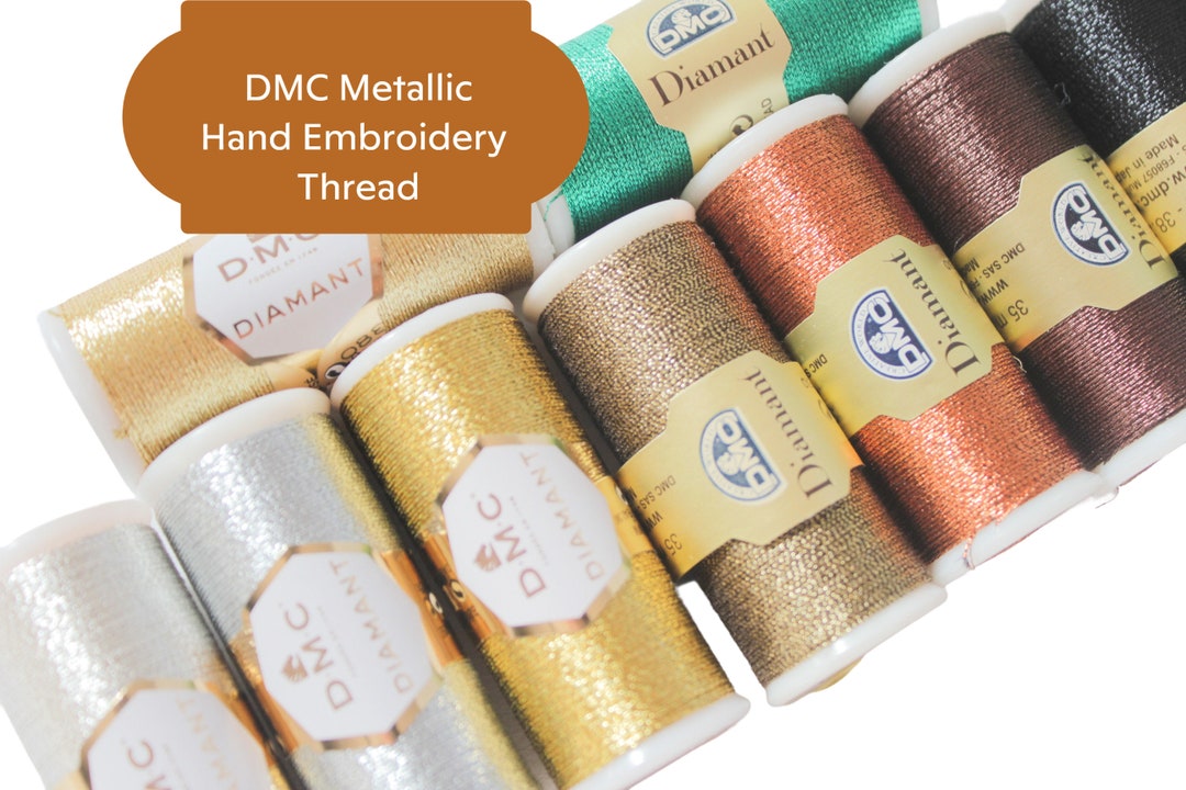DMC Diamant Metallic Thread - 38.2 Yards (35 Meters) per Spool - Hand ...
