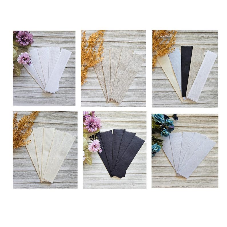 5x Bookmarks to Cross Stitch in 14ct AIDA - 5 Units Same Color or Mixed ...