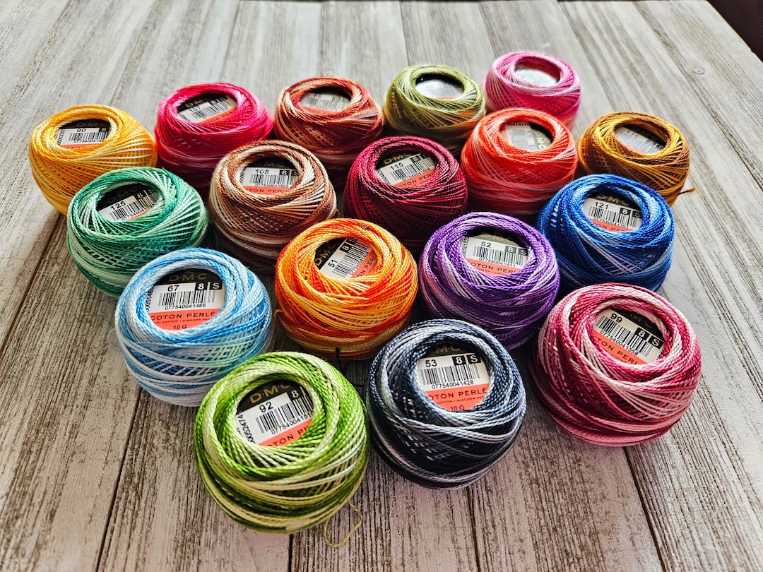 Size 8 Variegated DMC Perle Cotton Ball- 1 (one) Unit Ball, SHIPPING ...