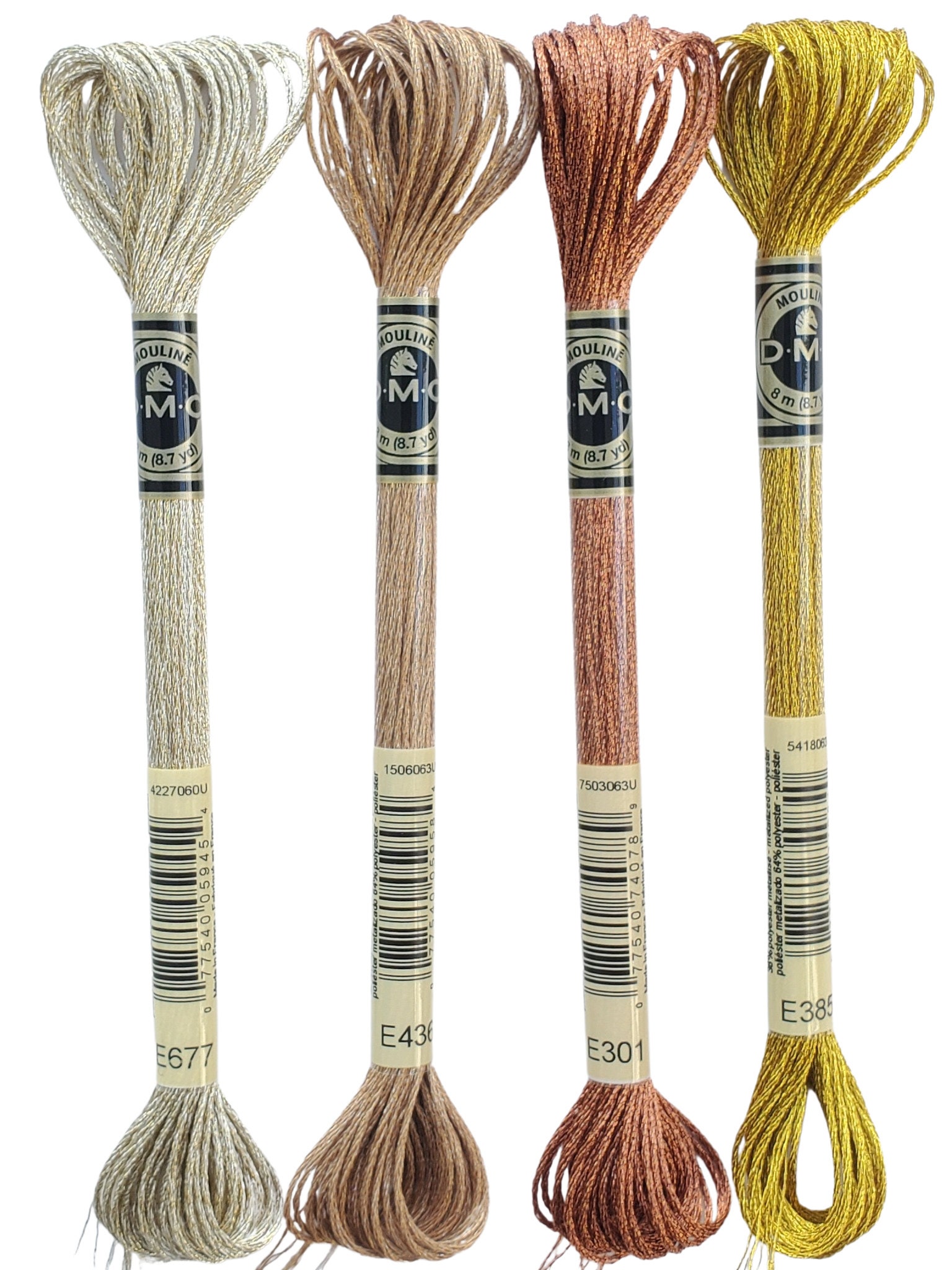 Set 4x DMC Light Effects Metallic Flossdmc Embroidery | Etsy