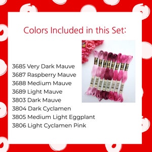 8x Pink DMC Flosses, Dmc Threads, DMC Kit, Dmc Set of Colors, Dmc ...