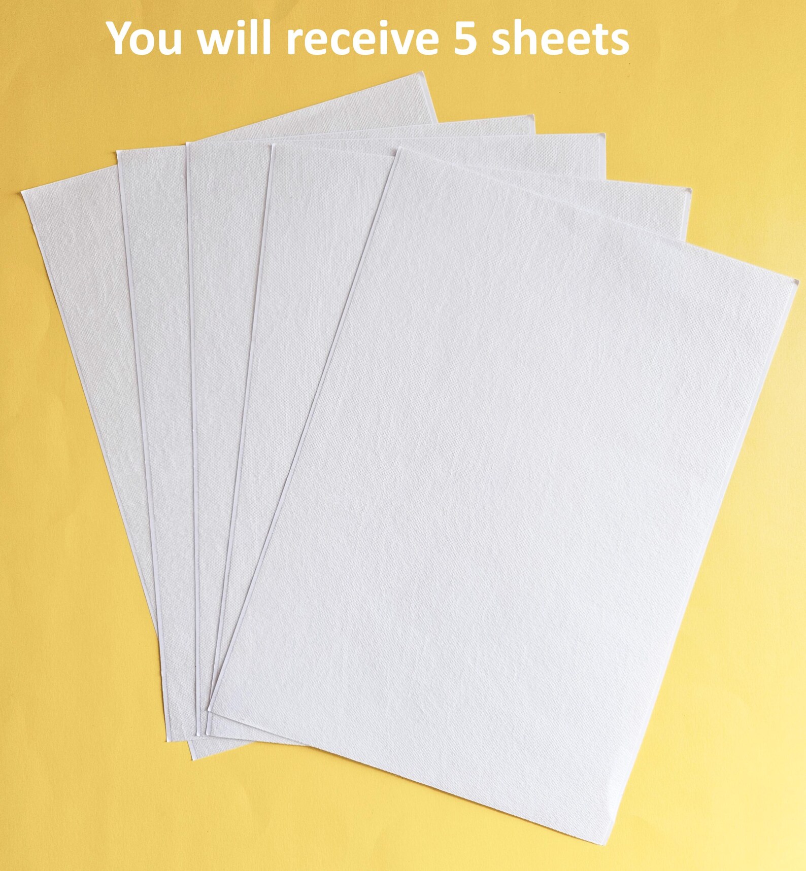 5x Printable Water Soluble Stabilizer (self-adhesive) 5 Blank Sheets 8 ...