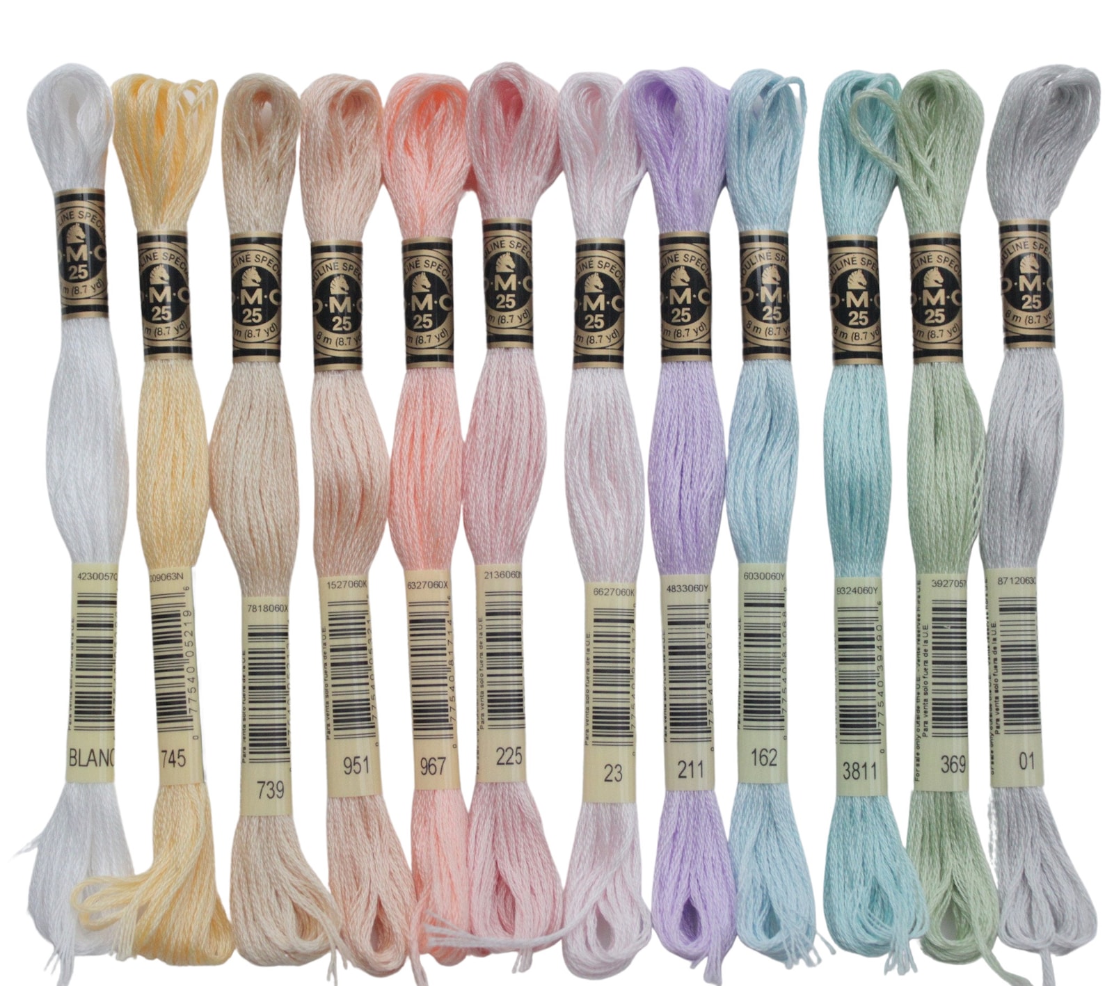 12x Pastels DMC Flosses Dmc Threads DMC Kit Dmc Set of - Etsy