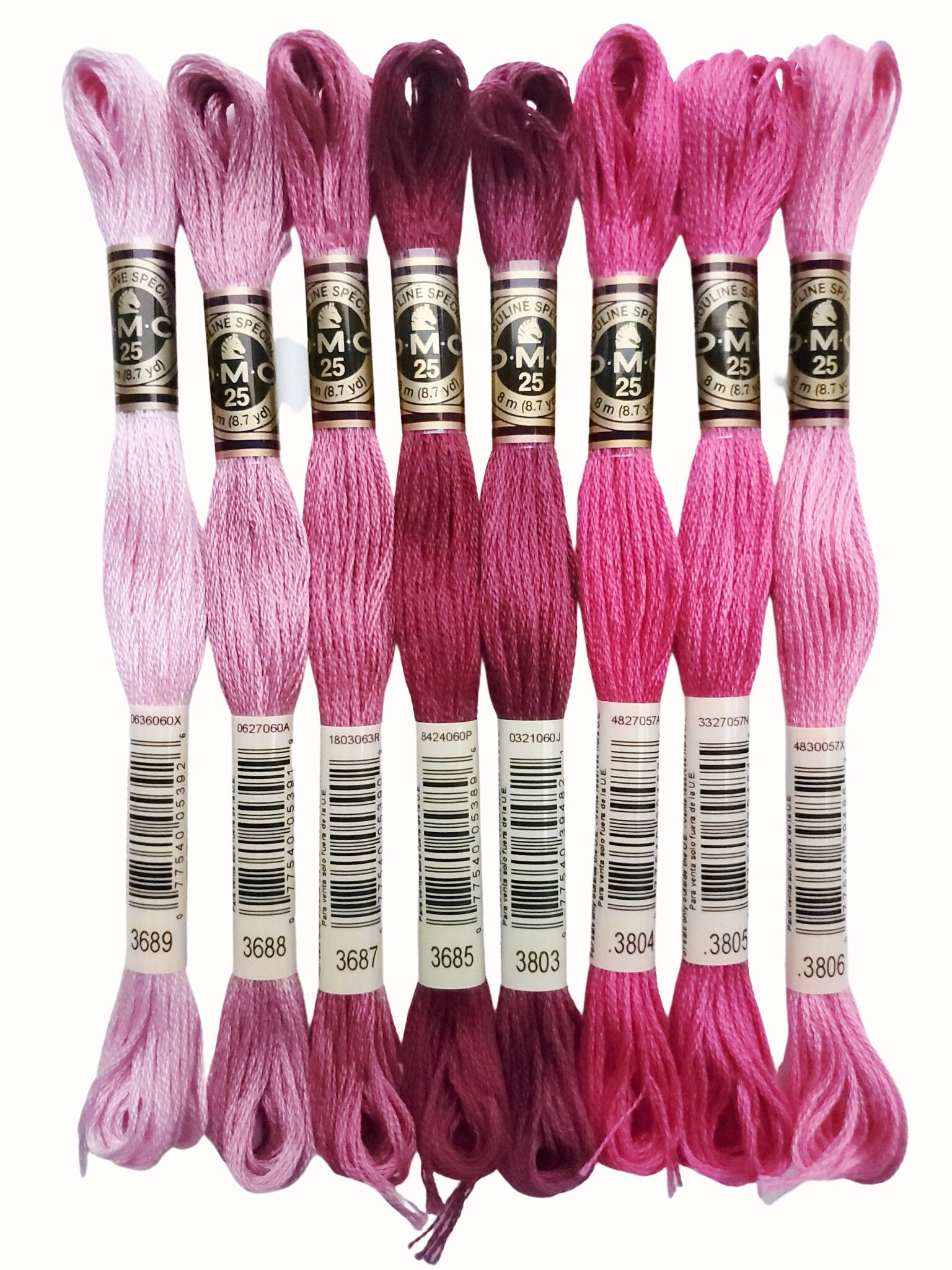 8x Pink DMC Flosses Dmc Threads DMC Kit Dmc Set of Colors - Etsy