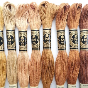 8x Brown DMC Flosses, Dmc Threads, DMC Kit, Dmc Set of Colors, Dmc ...