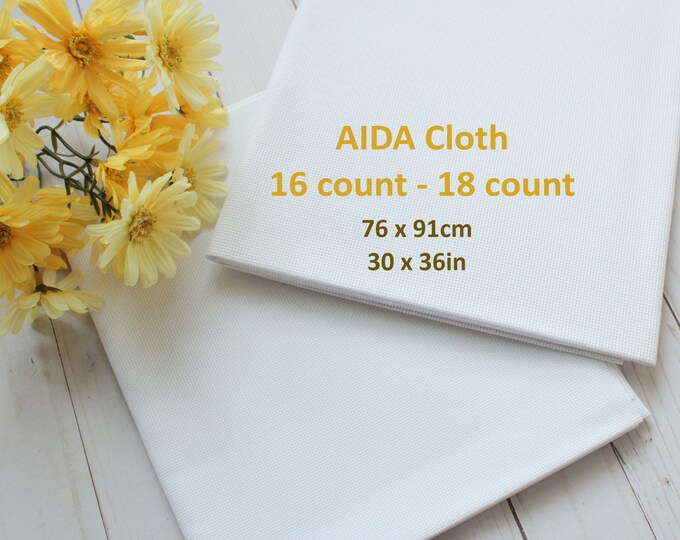 AIDA Fabric 16 and 18 Count 76 X 91cm 30in X 36in Fabric to - Etsy