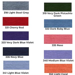 Part 1- Size 8 DMC Perle Cotton Ball- 1 (one) Unit Ball (C0LORS From 01 ...