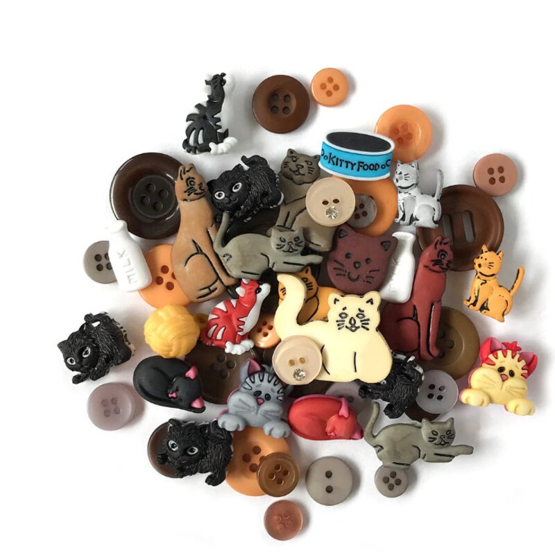 Cat Buttons - Etsy