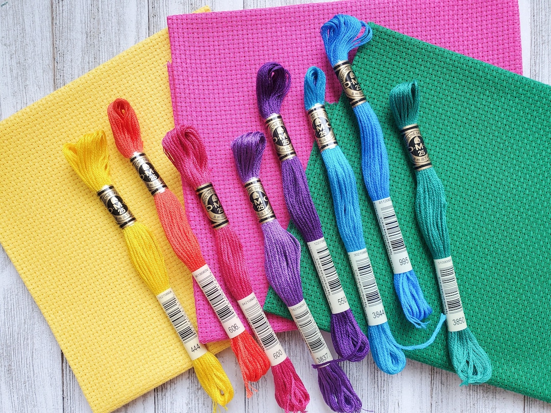 8x Bright Colors DMC Flosses,dmc Threads, DMC Kit,dmc Set of Colors ...