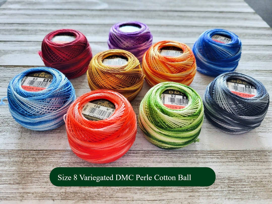 Size 8 Variegated DMC Perle Cotton Ball Art. 116, SHIPPING Flat Rate ...
