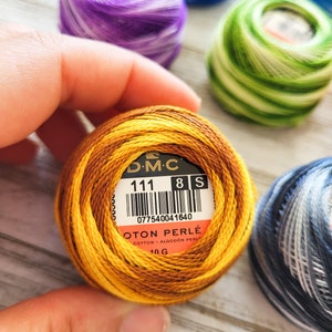 Size 8 Variegated DMC Perle Cotton Ball- 1 (one) Unit Ball, SHIPPING ...