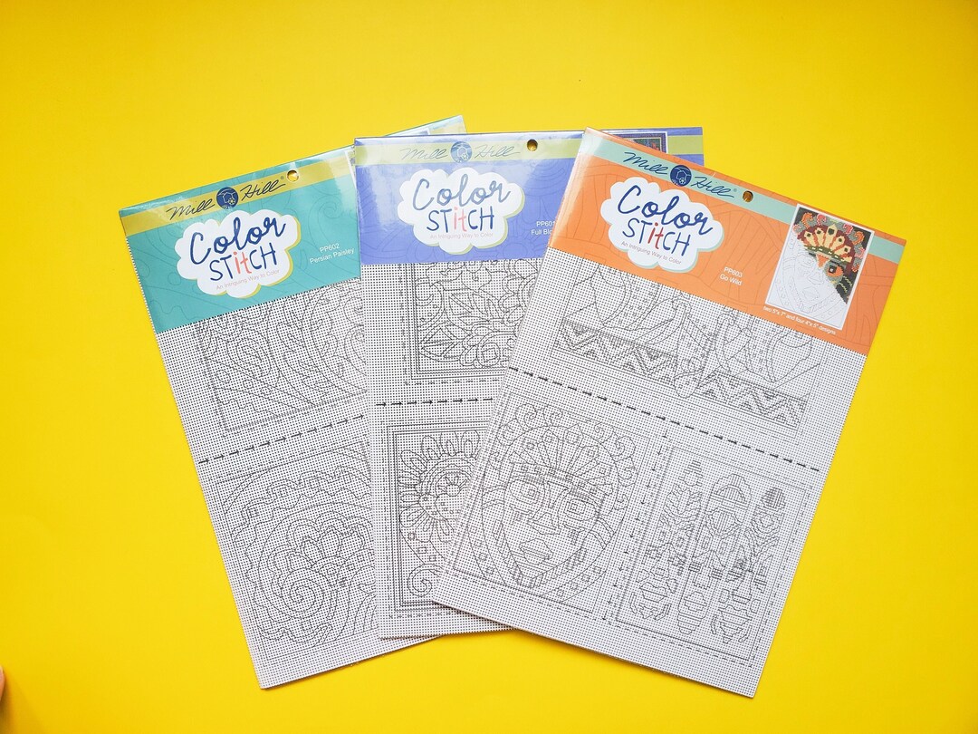 Mill Hill Perforated Paper Color Stitch two 5x7 Four 4x5 Designs ...